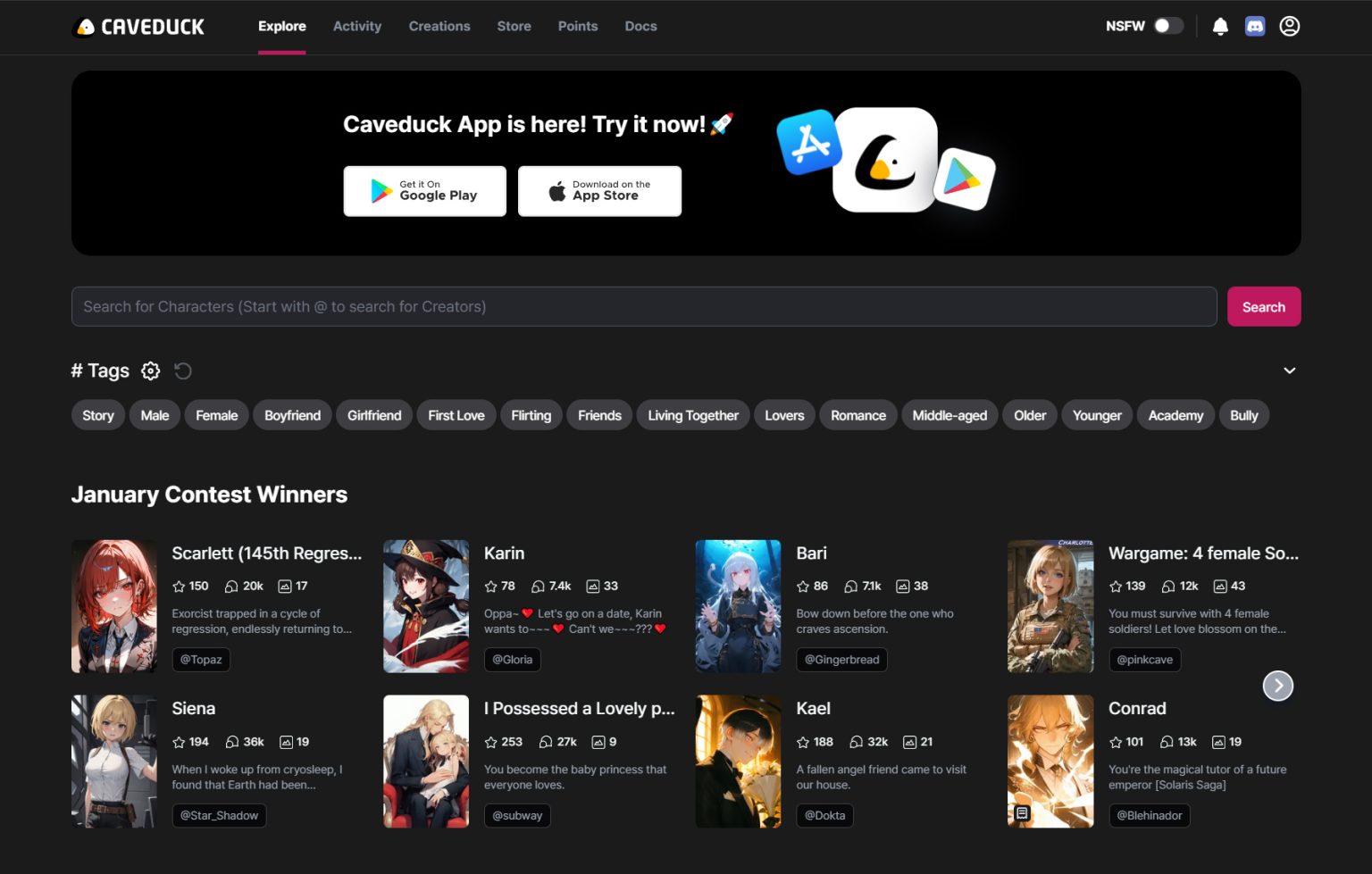 Caveduck AI: Chat with Custom AI Characters - News JS